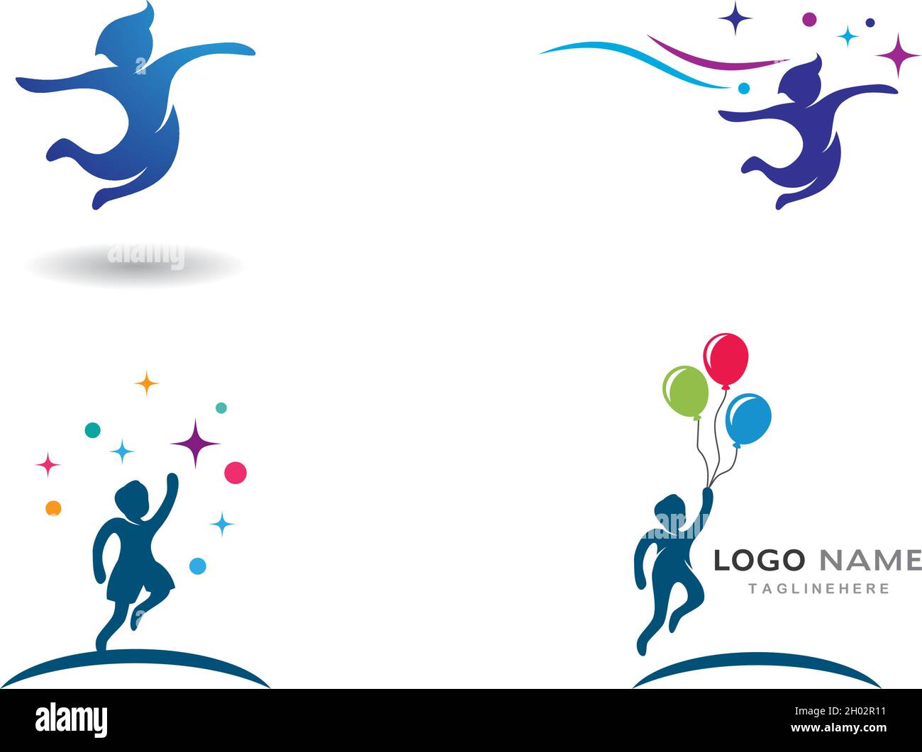 Kids logo concept vector template Stock Vector Image & Art - Alamy