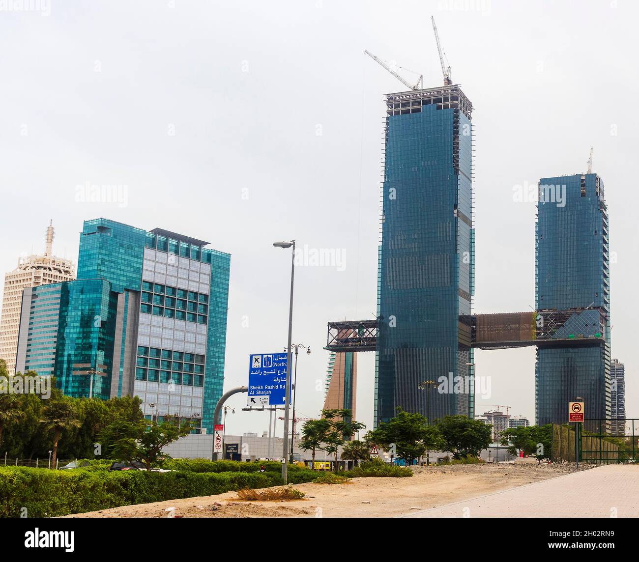 Dubai, UAE - 10.04.2021 Image of One Zabeel project under construction ...