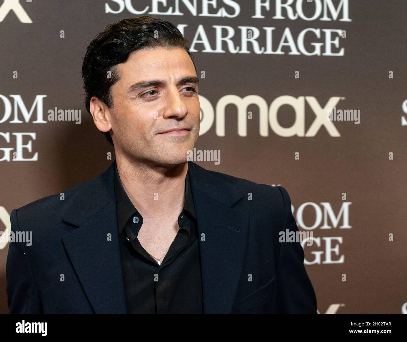 New York, NY - October 10, 2021: Actor Oscar Isaac attends screening of ...