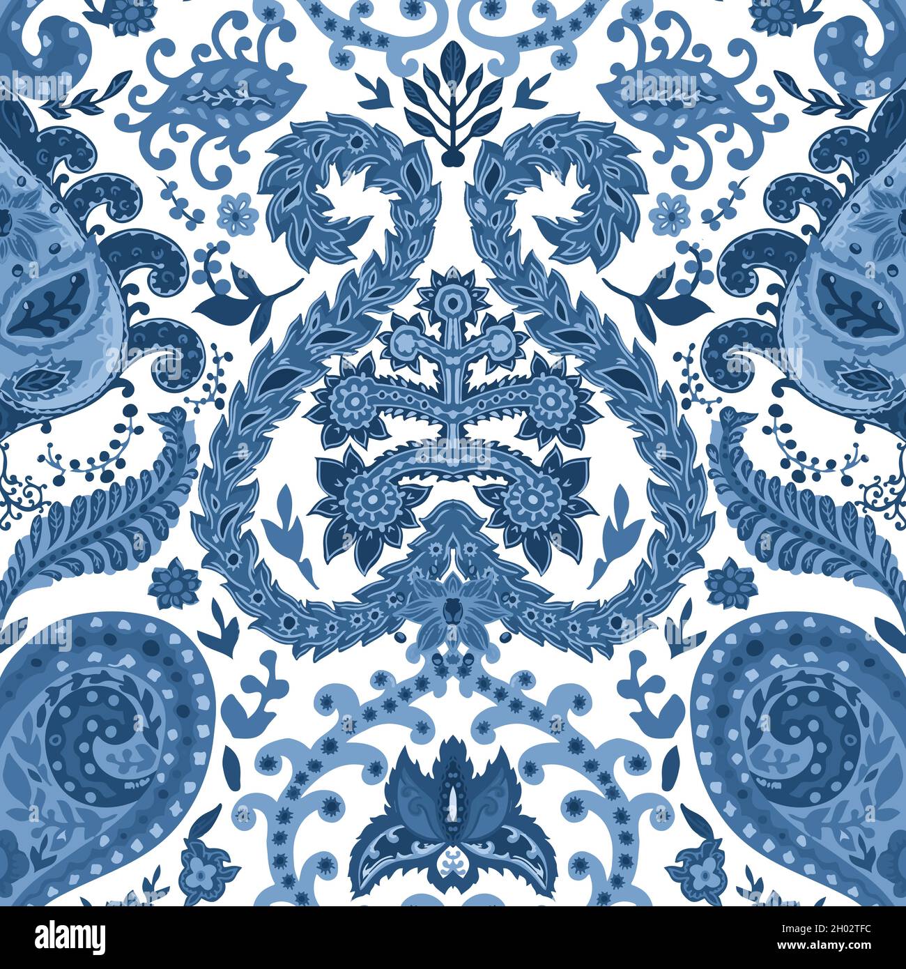 Floral motif, flowers and leaves ornaments vector Stock Vector Image ...