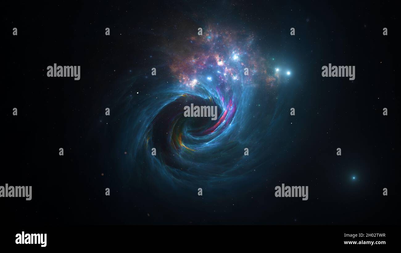 Galaxy stars planets star clusters, colored gas clouds in abstract ...