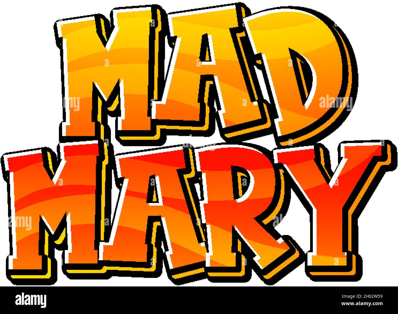 Mad Mary logo text design illustration Stock Vector Image & Art - Alamy