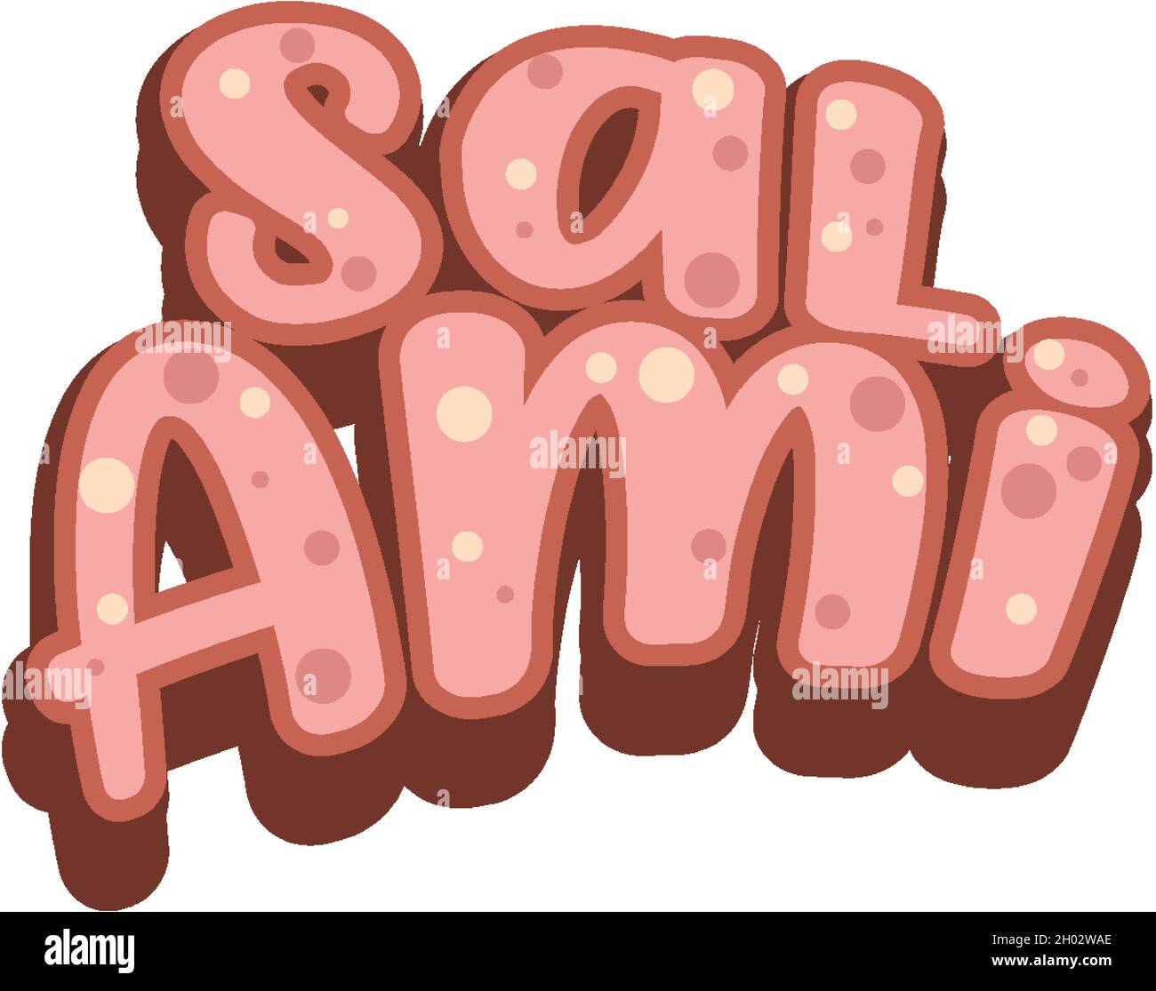 Salami logo text design illustration Stock Vector Image & Art - Alamy