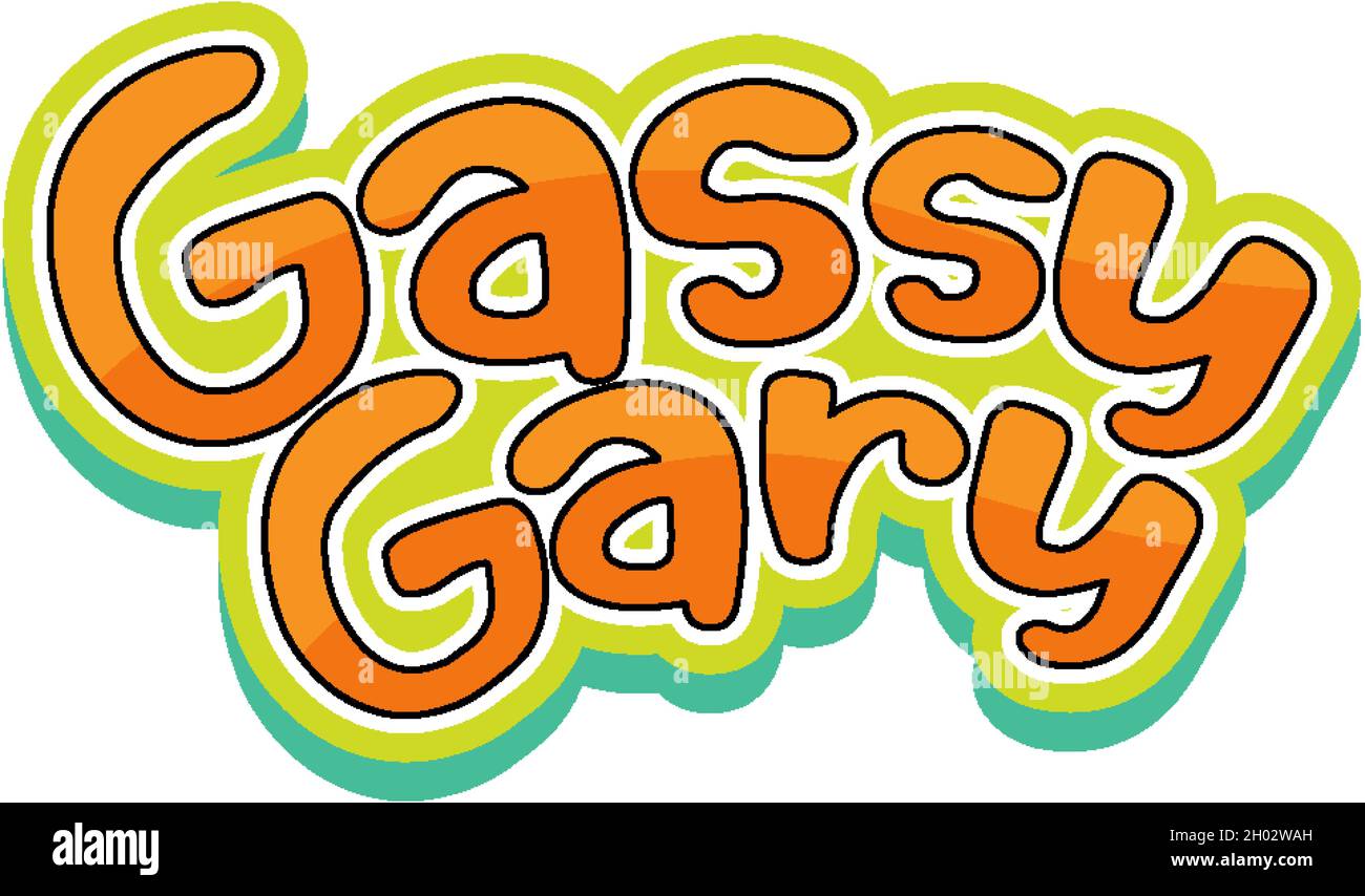 Gassy Gary logo text design illustration Stock Vector Image & Art - Alamy