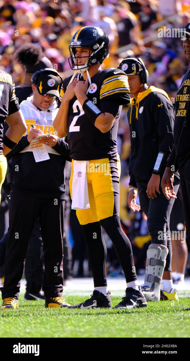 October 10th, 2021: Mason Rudolph #2 during the Pittsburgh Steelers vs ...