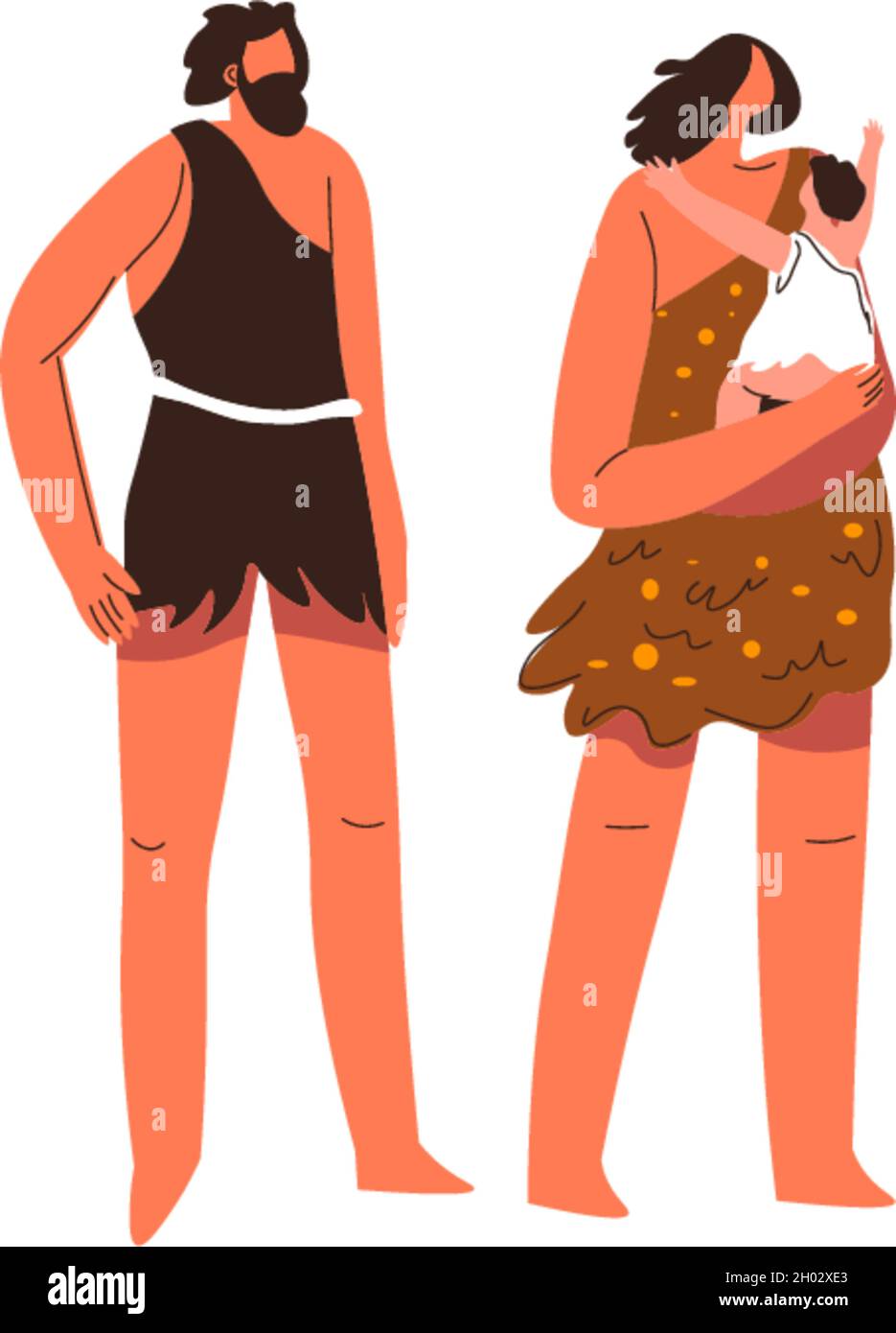 Ancient people tribe, family of father and mother Stock Vector Image ...