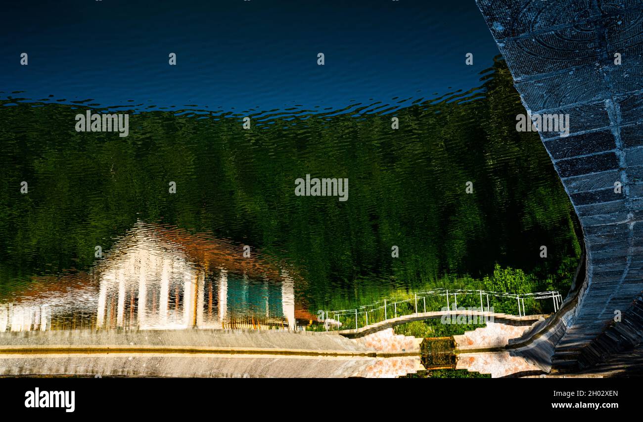 water, river, reflection, mirror, lake, nature, view, symmetry ...