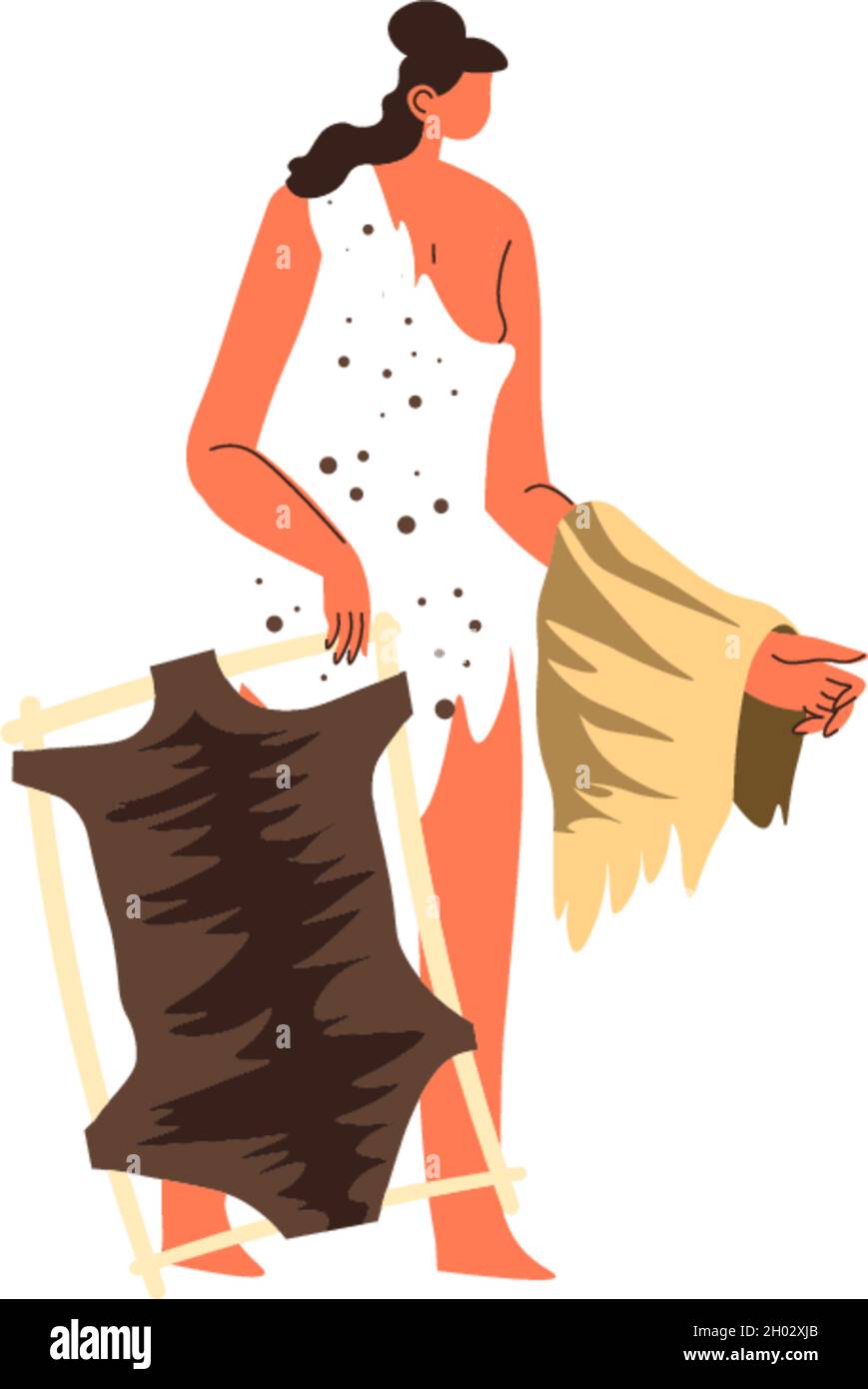 History of clothes prehistoric hi-res stock photography and images - Alamy