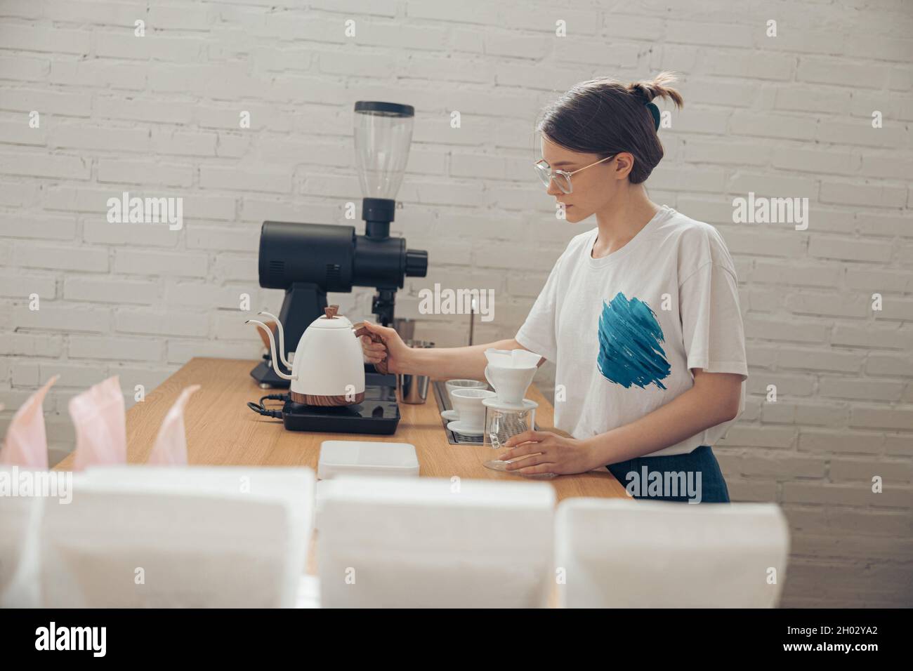 Beautiful young woman filter hi-res stock photography and images - Alamy