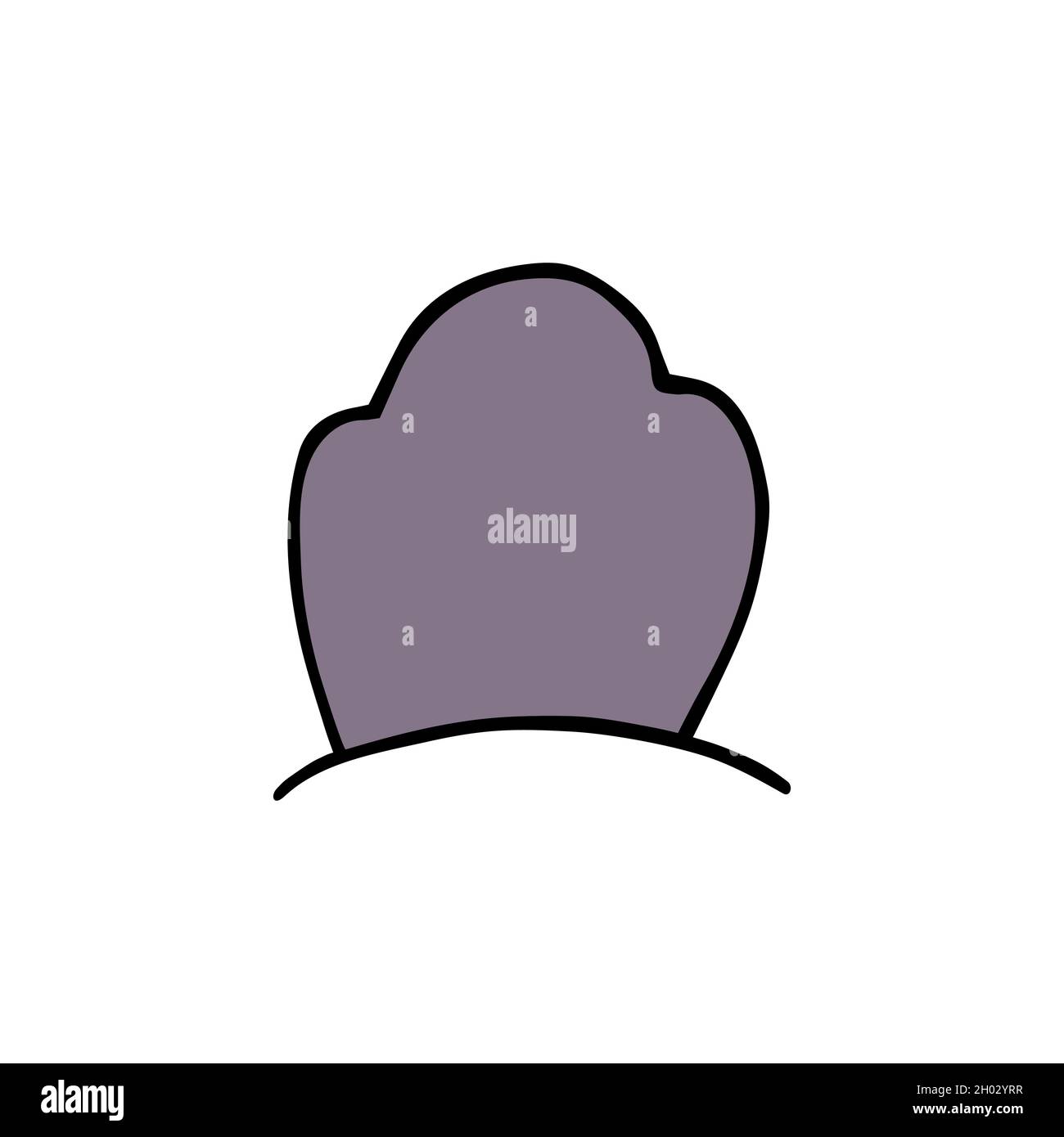Vector doodle tomb. Gray color grave isolated on white background ...