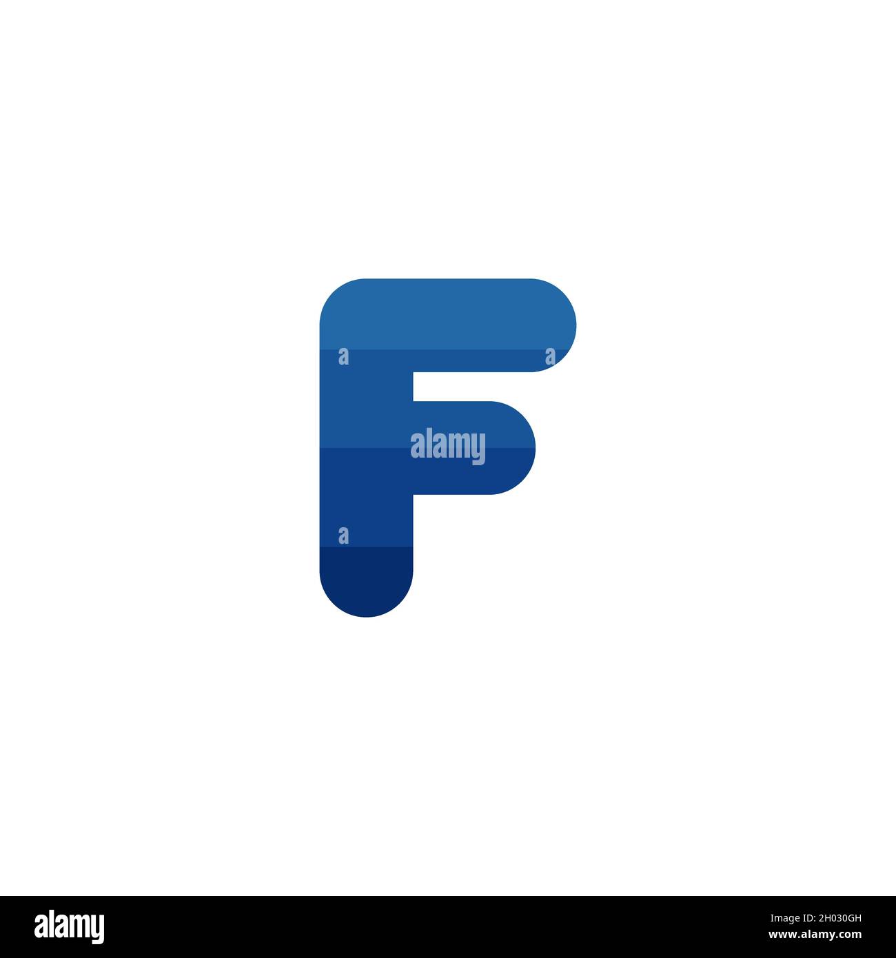 Initial letter F blue stipes logo template. Stock Vector illustration ...