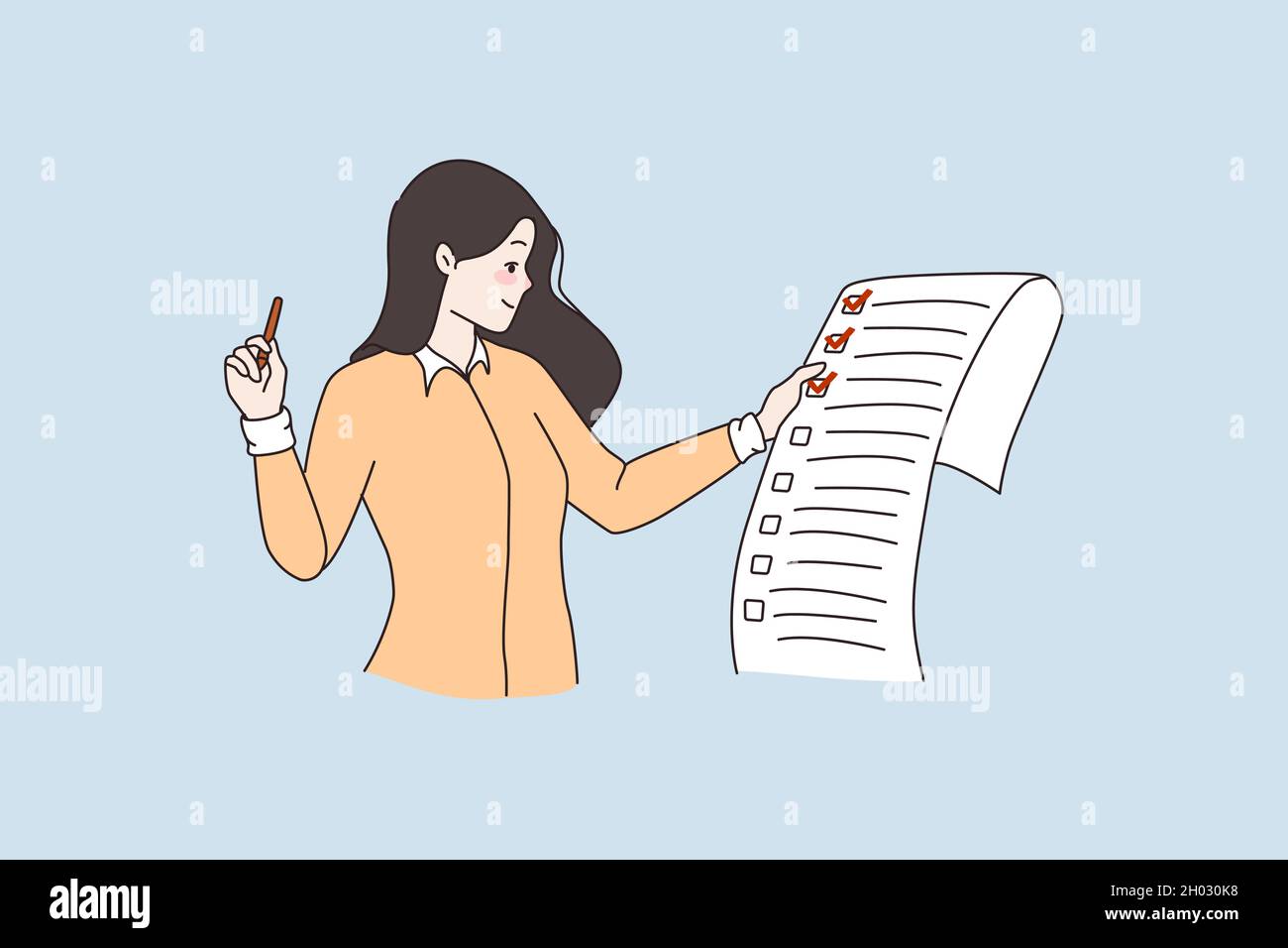 Assignments completed checklist mark on hi-res stock photography and ...