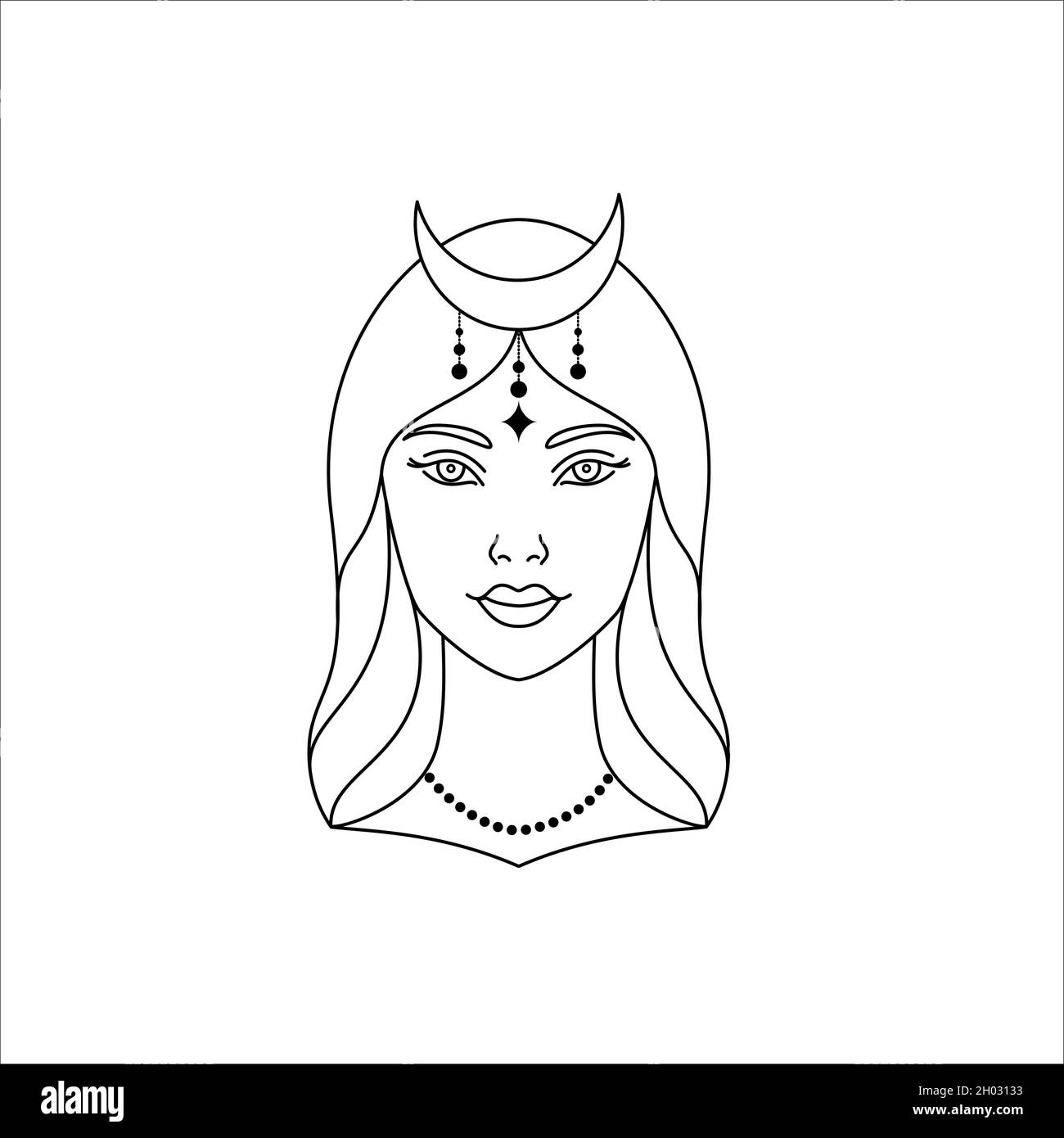 Mystic womans face Stock Vector Image & Art - Alamy