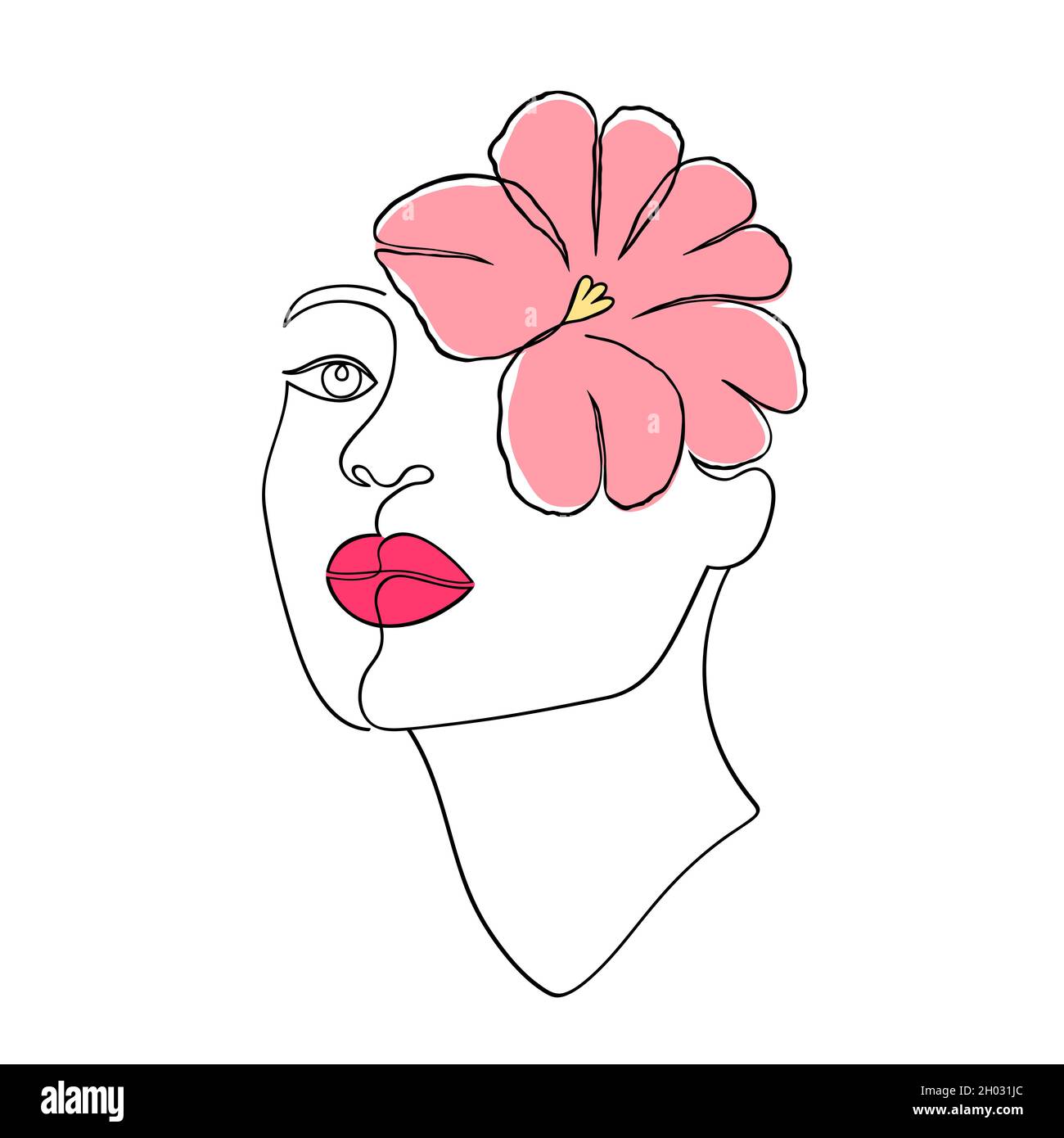 Minimal woman face Stock Vector Image & Art - Alamy