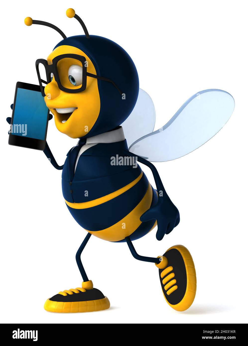 3D Illustration of a business bee Stock Photo - Alamy