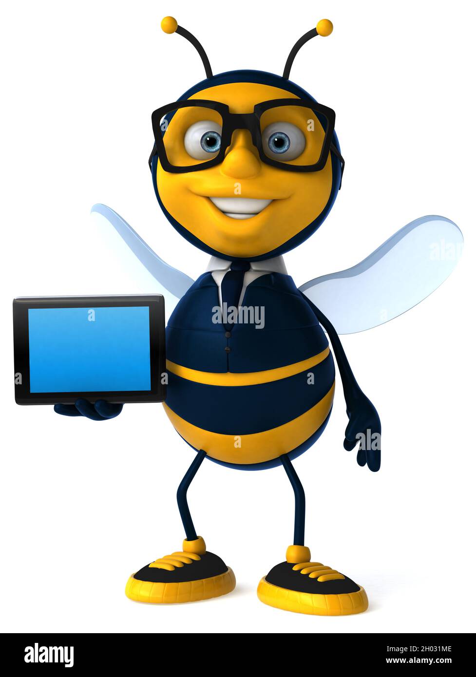 3D Illustration of a business bee Stock Photo - Alamy