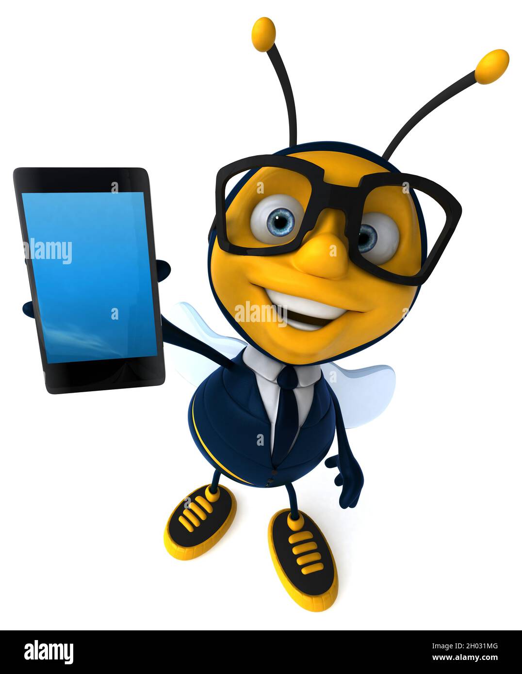 3D Illustration of a business bee Stock Photo - Alamy