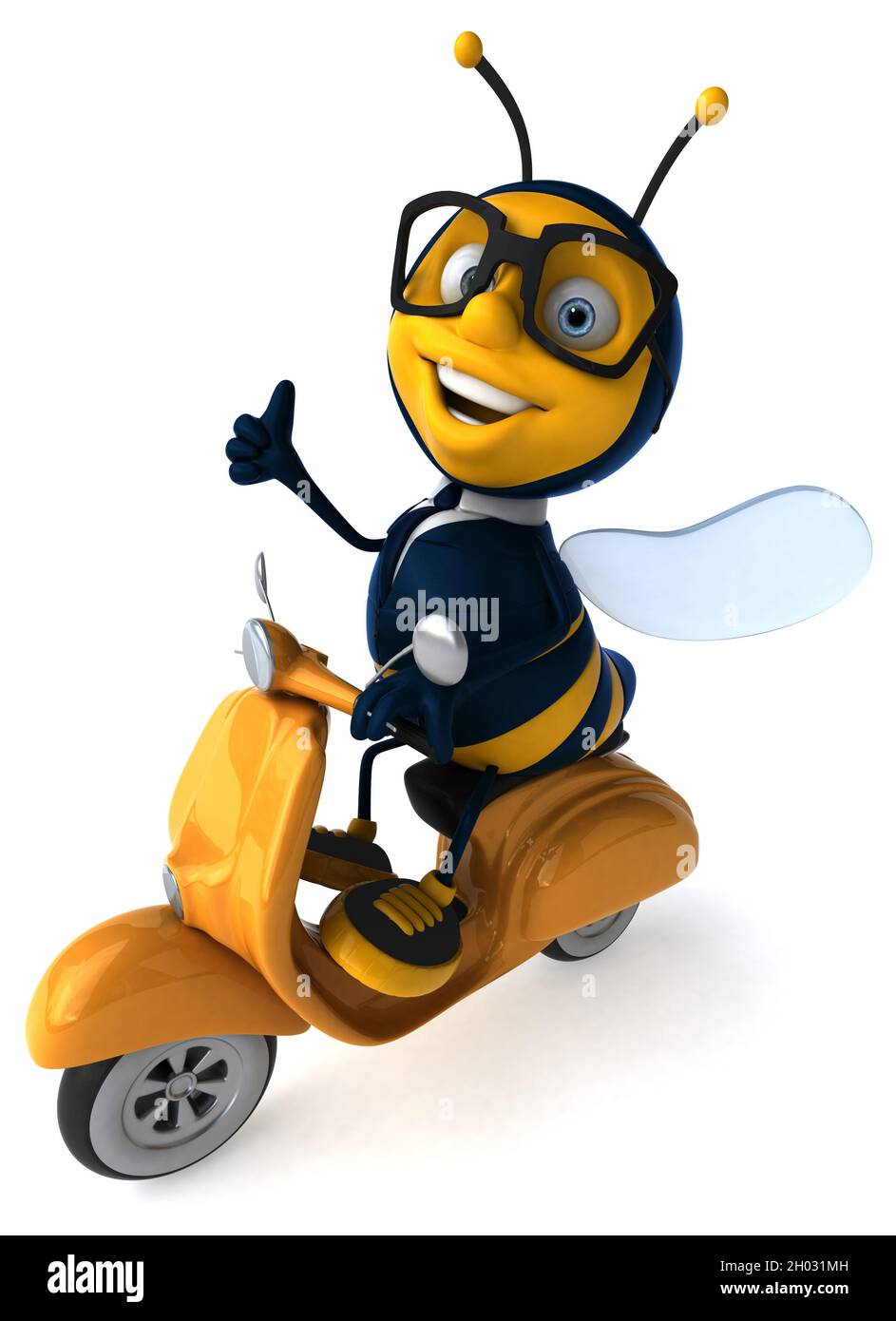 3D Illustration of a business bee Stock Photo - Alamy