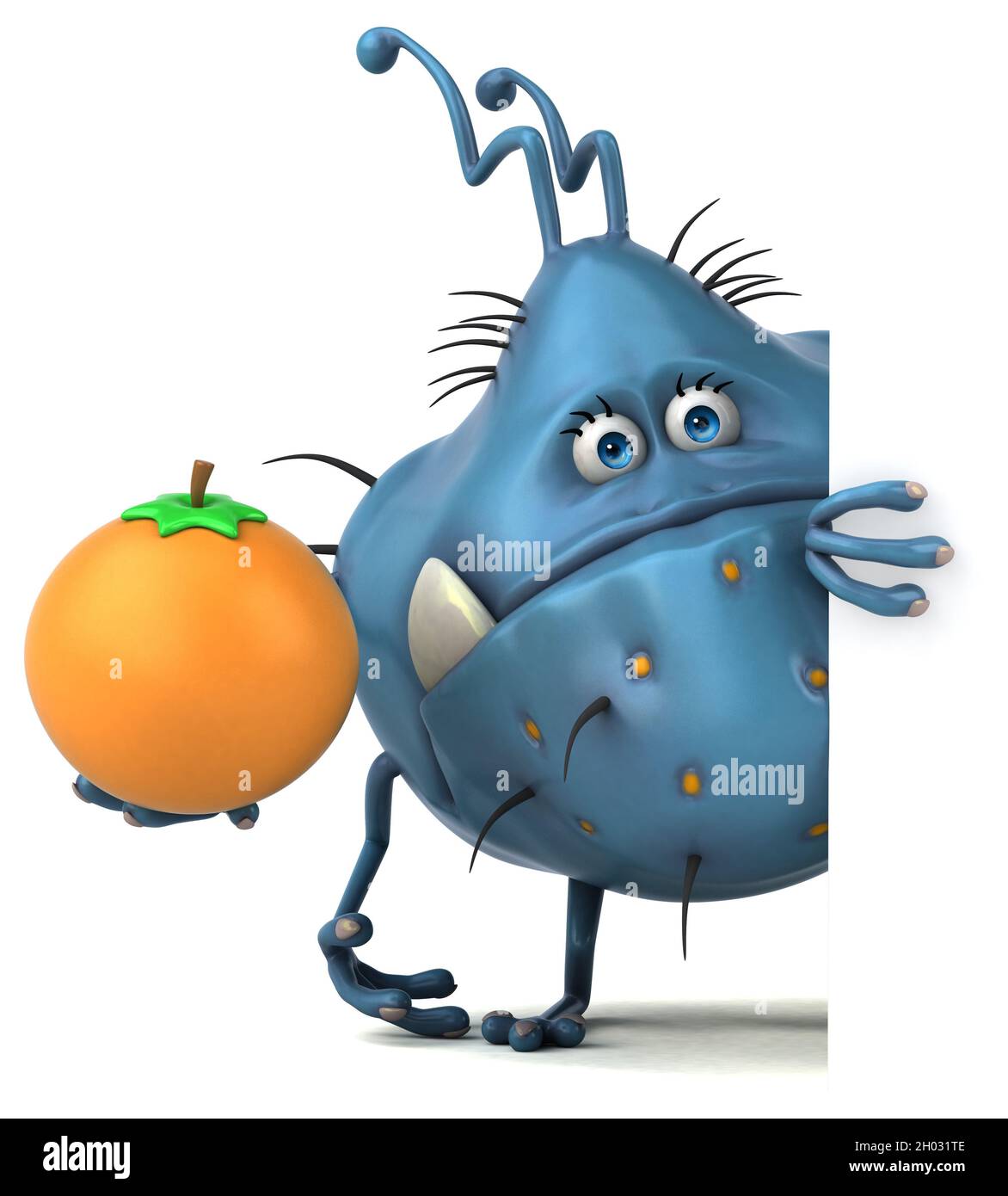 Fun germ - 3D Illustration Stock Photo - Alamy