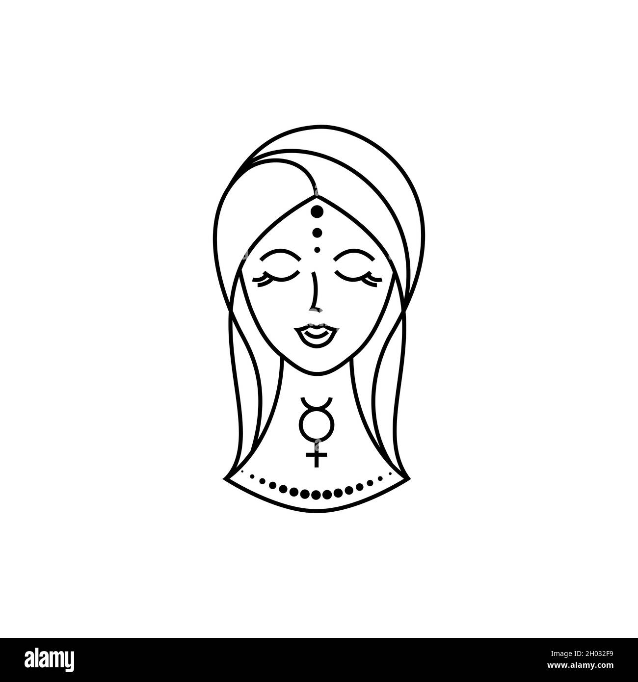 Virgo zodiac sign design Cut Out Stock Images & Pictures - Alamy