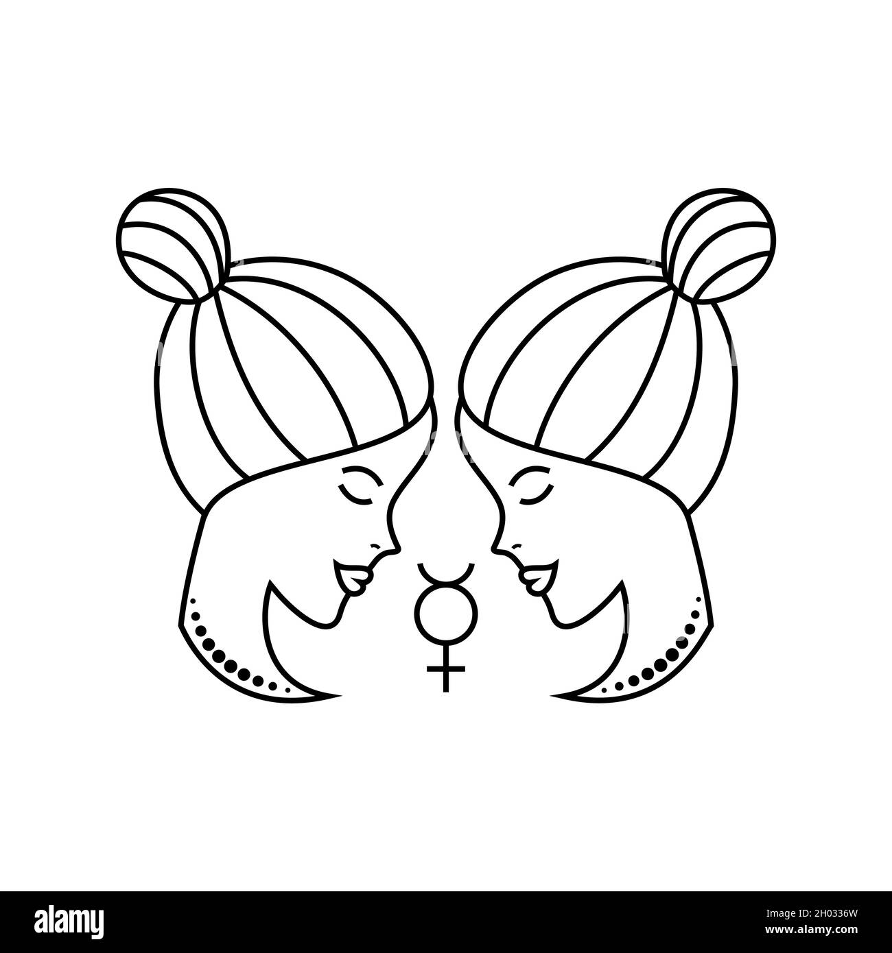 Gemini zodiac sign Stock Vector Image & Art - Alamy