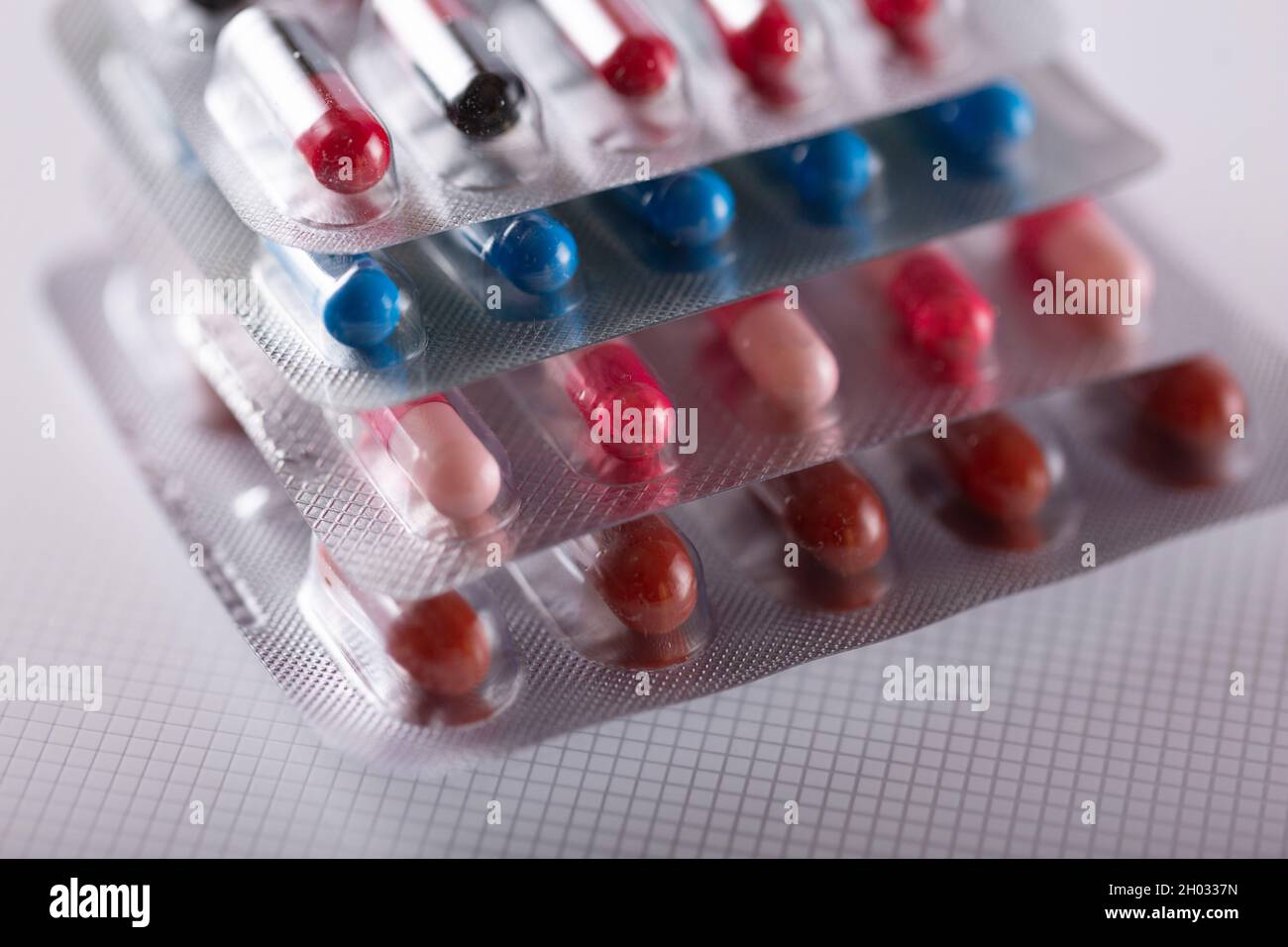 Medical capsules and drugs in blisters, many drugs, medicine Stock ...