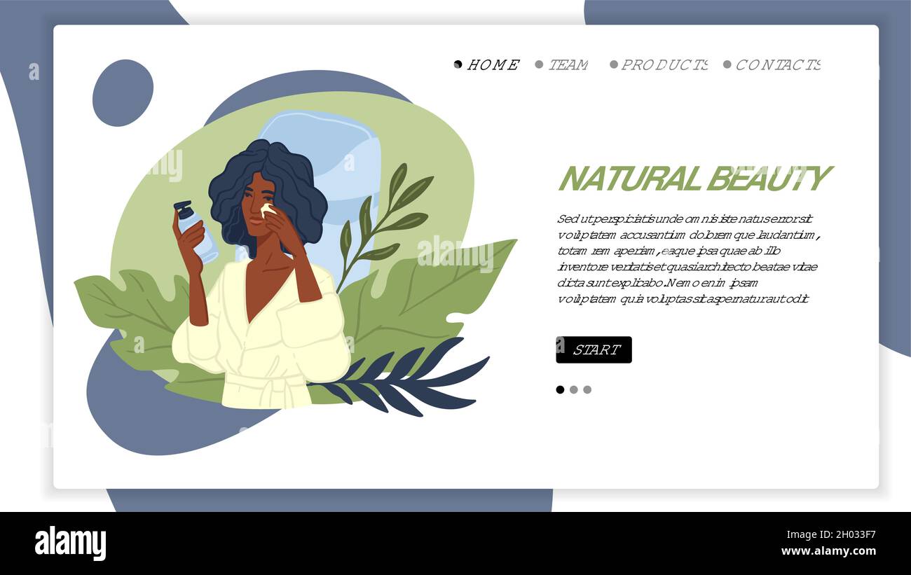 Natural beauty products, organic cosmetics site Stock Vector Image ...