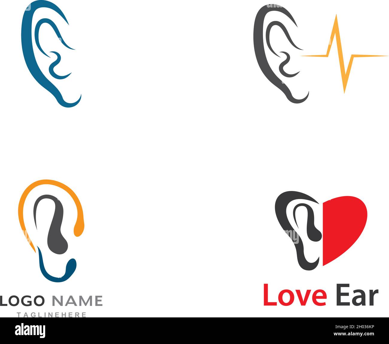 Hearing Logo Template vector Stock Vector Image & Art - Alamy