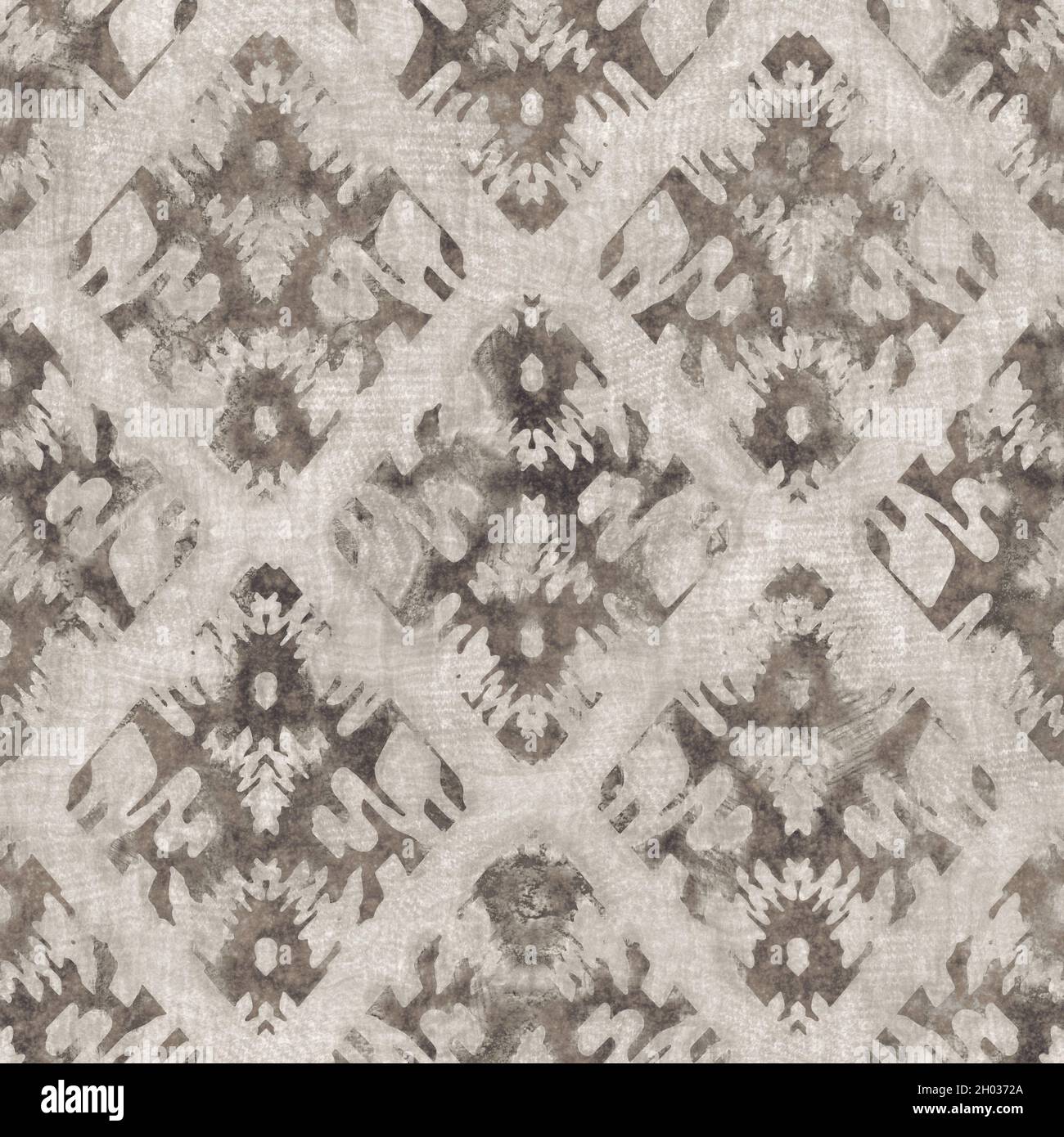 Seamless tan brown grungy tribal neutral rug motif surface pattern ...