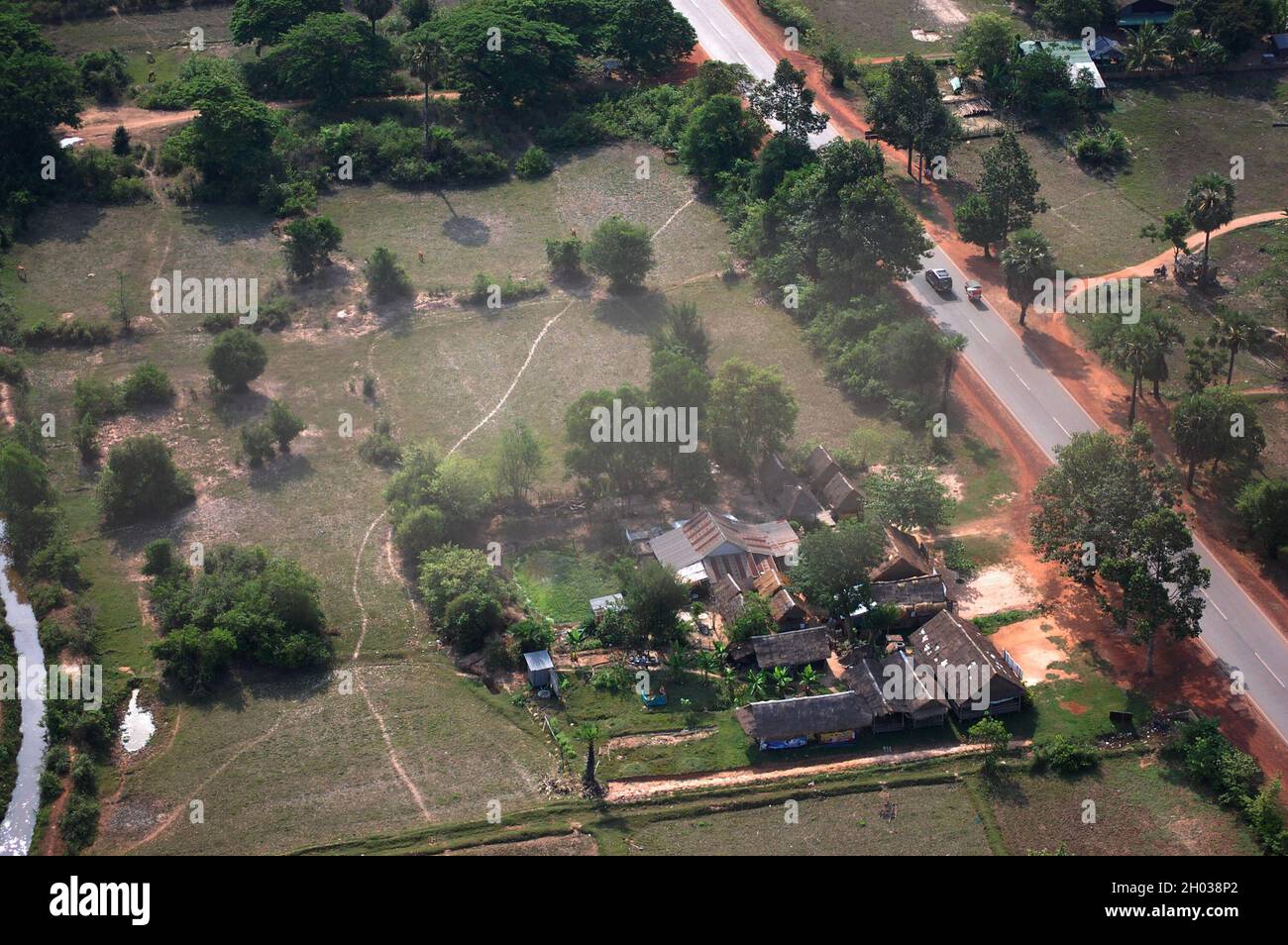Aerial view traditional khmer small hi-res stock photography and images ...