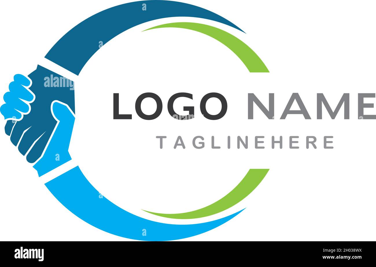 Hand Shake logo template Stock Vector Image & Art - Alamy