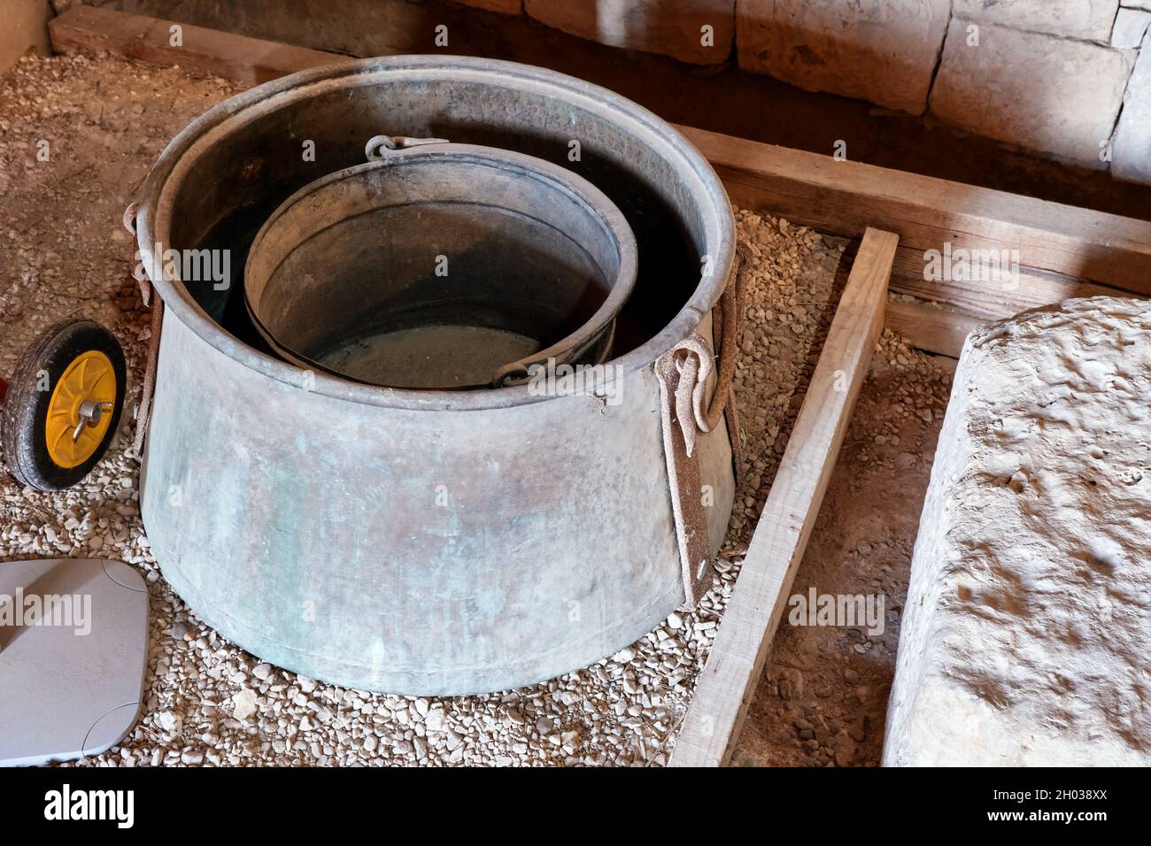 Urla, Izmir - September, 2021: Ancient cauldron or caldron used for ...