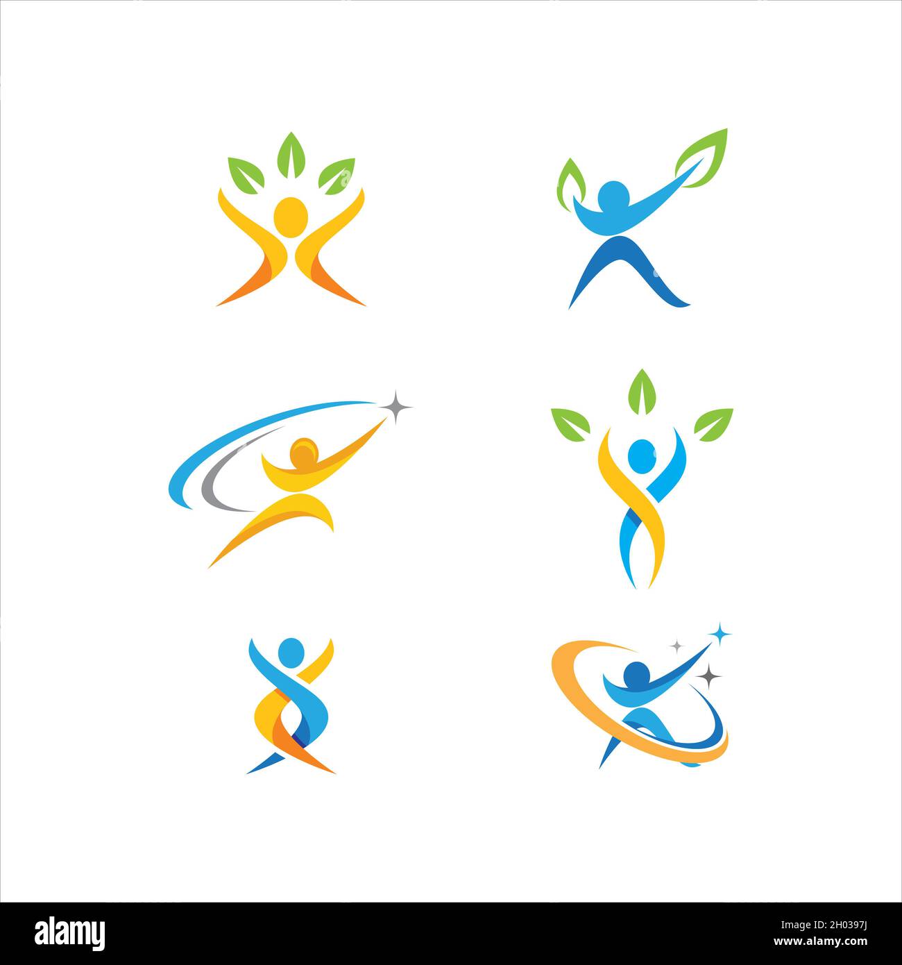 Human character logo sign illustration vector design Stock Photo - Alamy