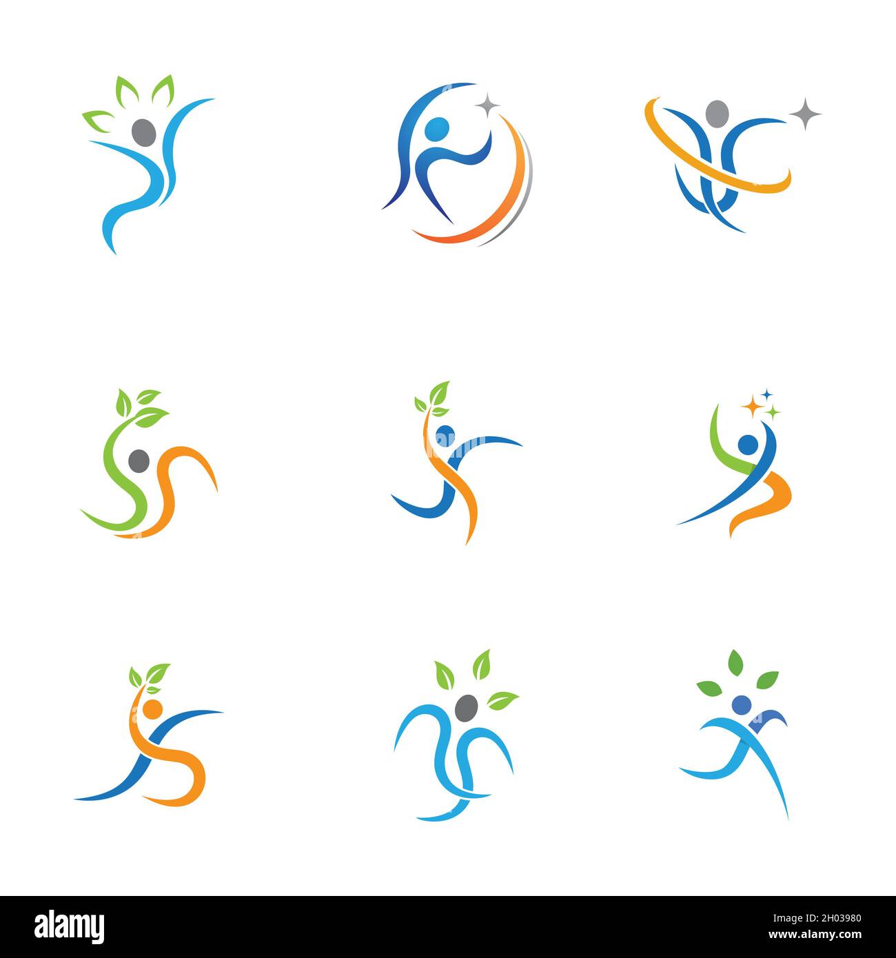 Human character logo sign illustration vector design Stock Photo - Alamy