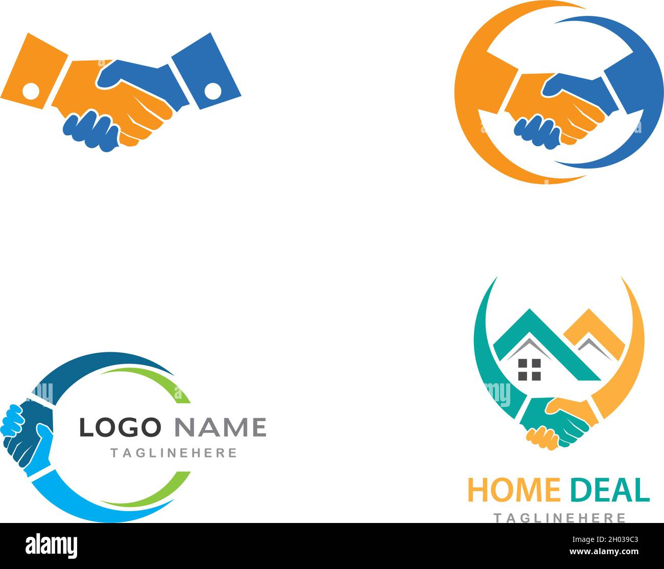 Hand Shake logo template Stock Vector Image & Art - Alamy