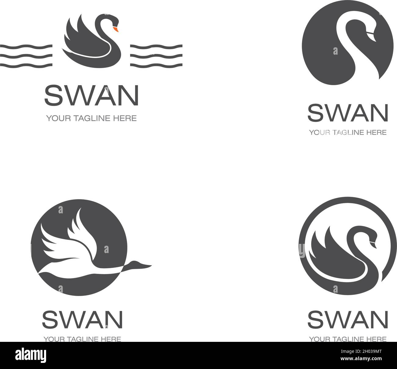 Swan logo Template vector illustration design Stock Vector Image & Art ...