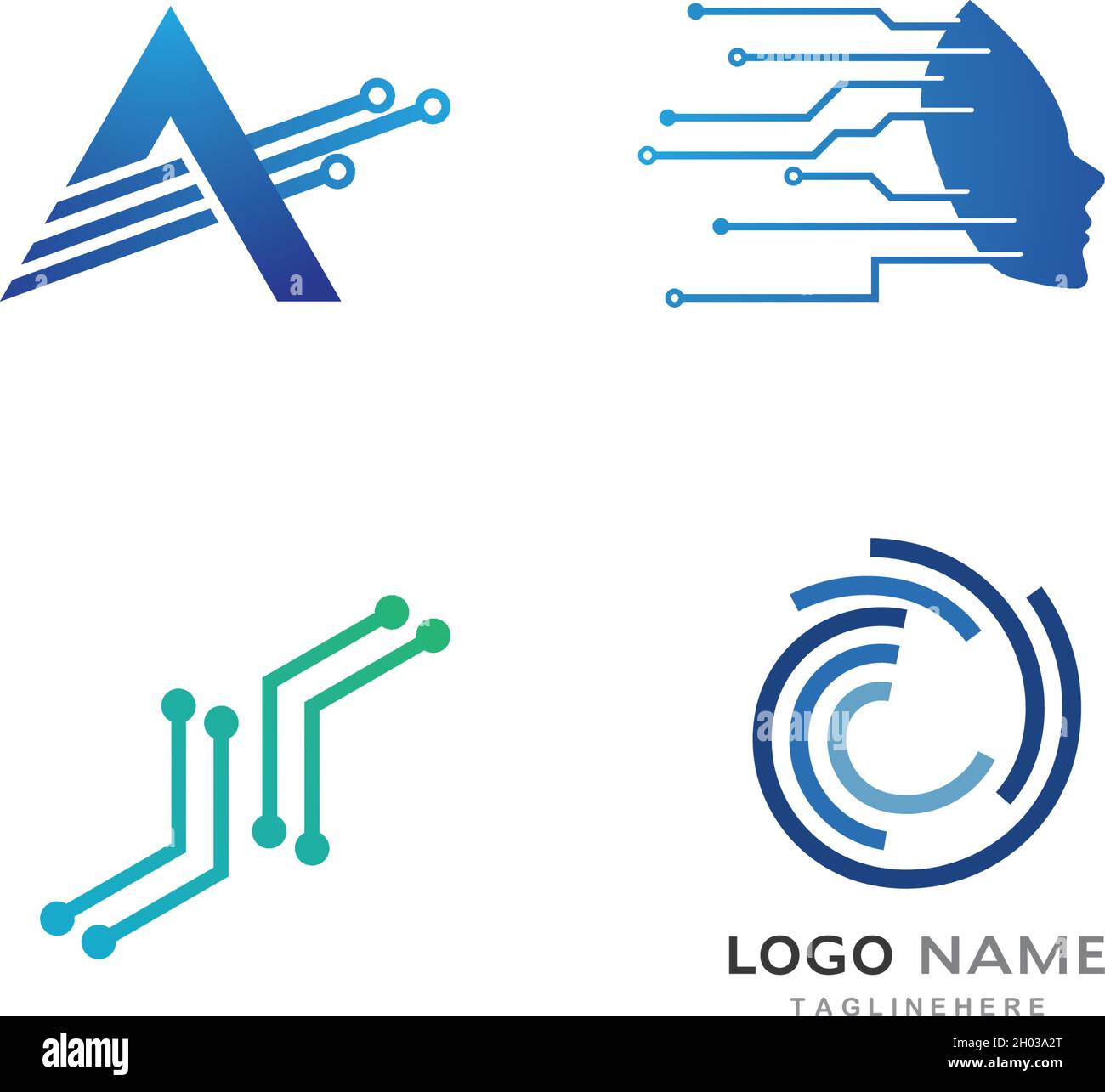 Business technology logo template vector Stock Vector Image & Art - Alamy