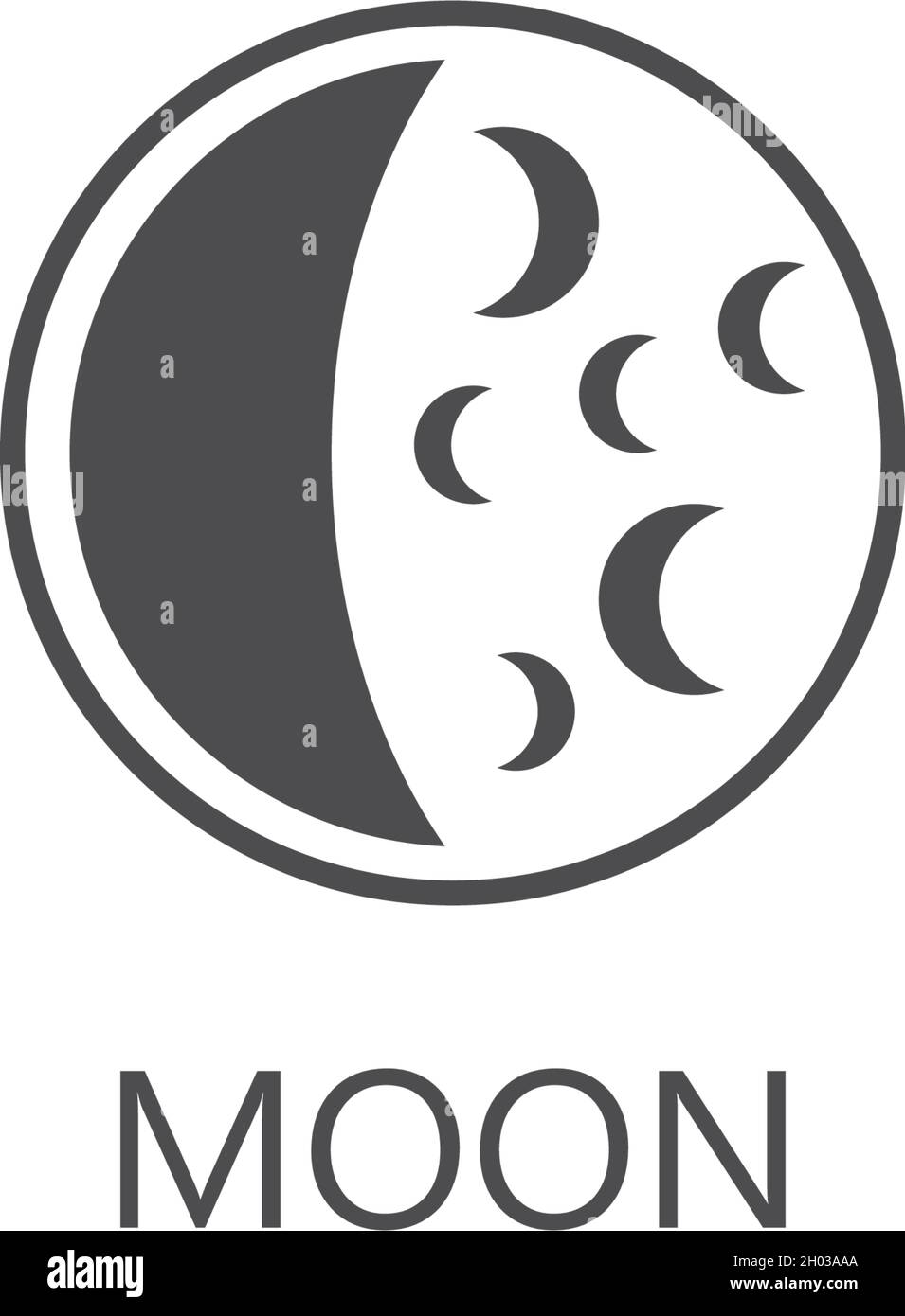 Moon ilustration logo vector template Stock Vector Image & Art - Alamy