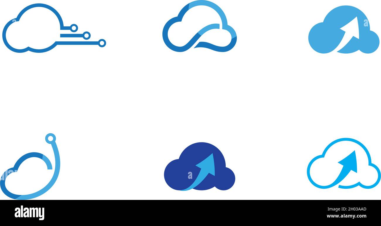 cloud logo vector icon template Stock Vector Image & Art - Alamy