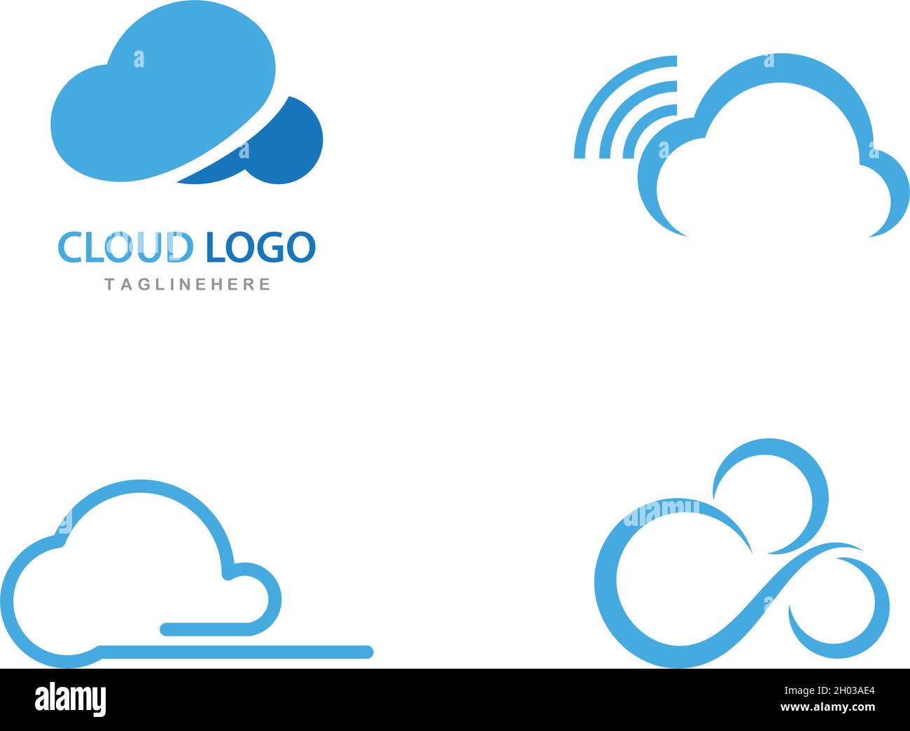 cloud logo vector icon template Stock Vector Image & Art - Alamy