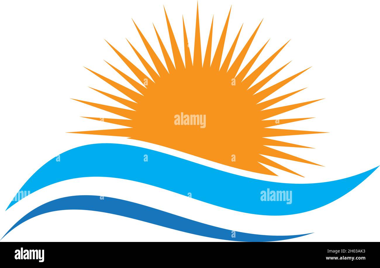 Water Wave symbol and icon Logo Template vector Stock Vector Image ...
