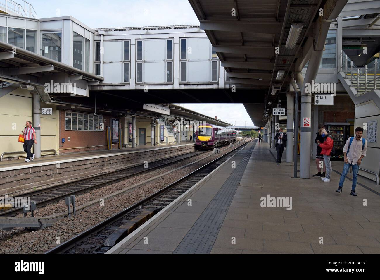 East Midlands Railway 170 Class Turbostar train at Derby Station, 14th ...