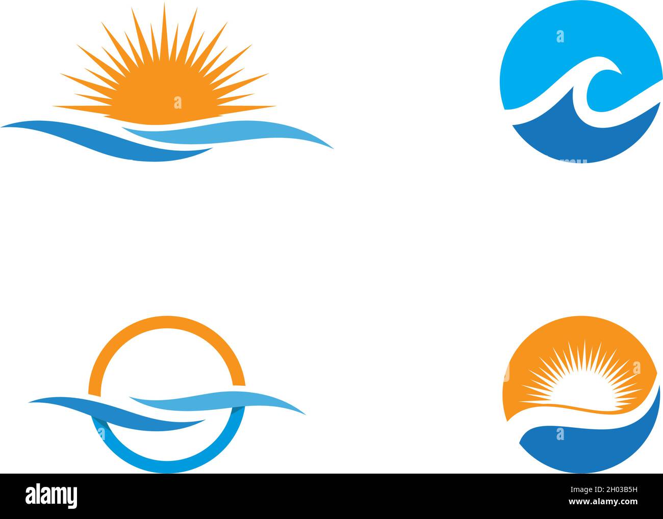 Water Wave symbol and icon Logo Template vector Stock Vector Image ...