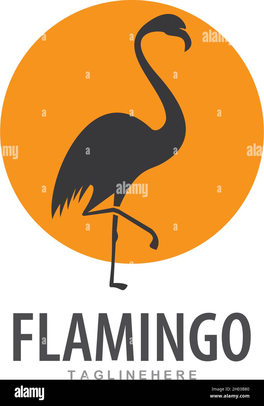 Flamingo logo ilustration vector template Stock Vector Image & Art - Alamy
