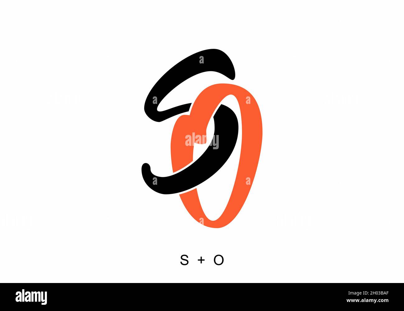 Orange black color of SO initial letter design Stock Vector Image & Art ...