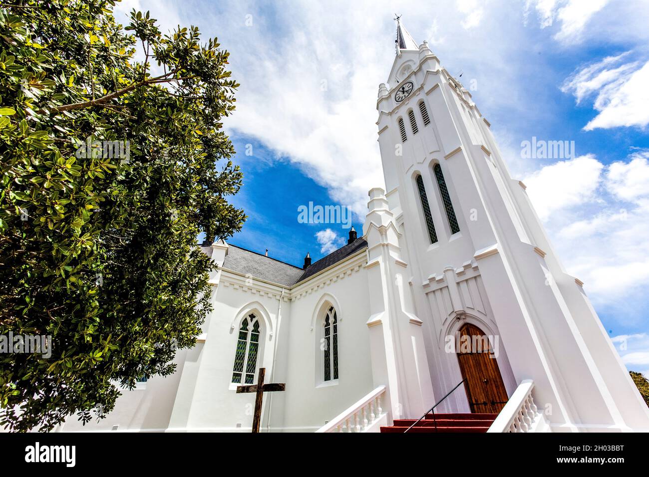 Exterior of the Dutch Reformed Church in Bredasdprp, Western Cape ...