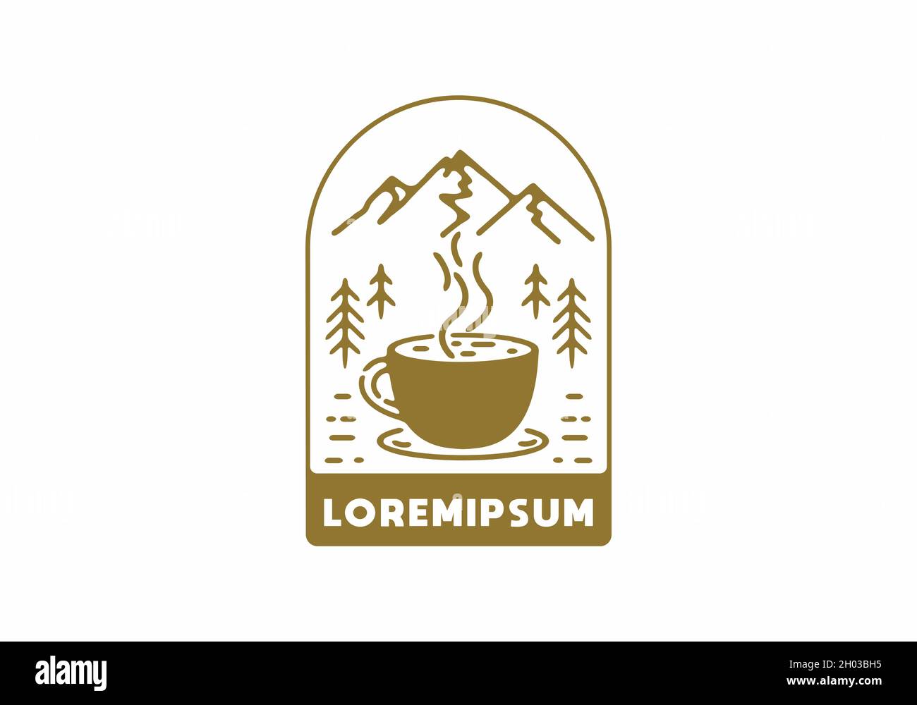 Mountain line art Cut Out Stock Images & Pictures - Alamy