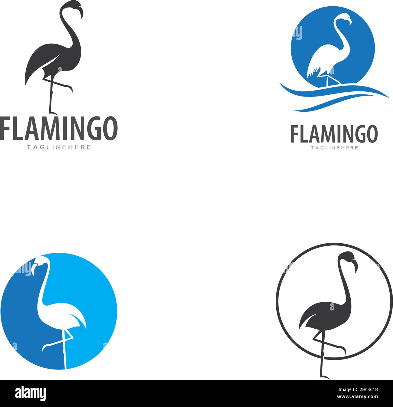 Flamingo logo Stock Vector Images - Alamy