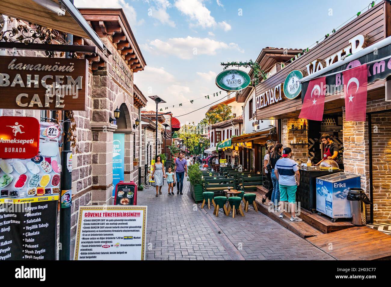 Ankara Hamamonu Restored Area Breathtaking Picturesque View of Bazaar ...