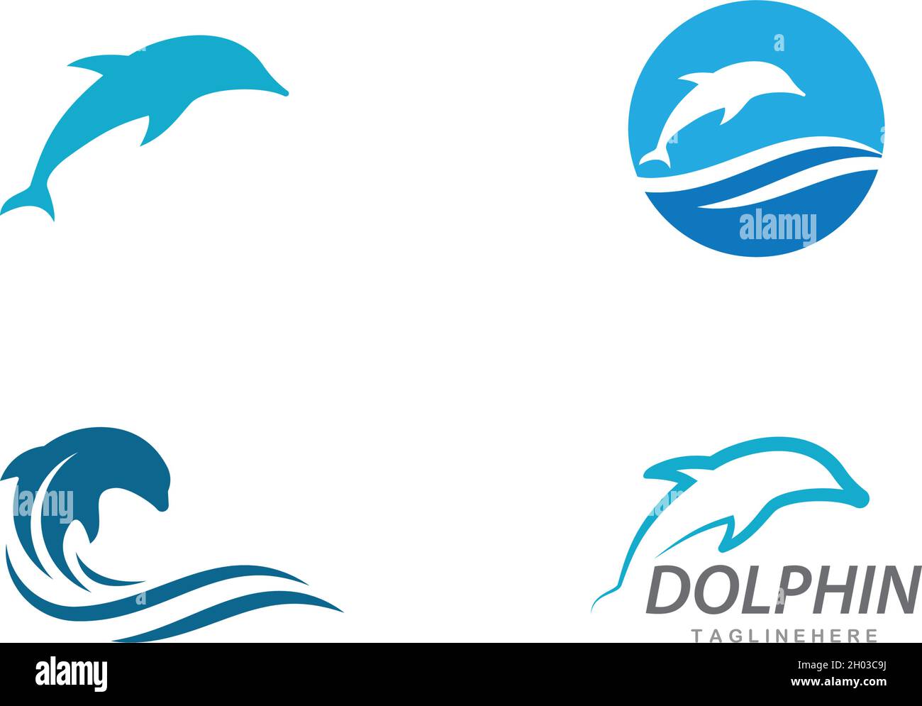 Dolphin logo icon vector template Stock Vector Image & Art - Alamy
